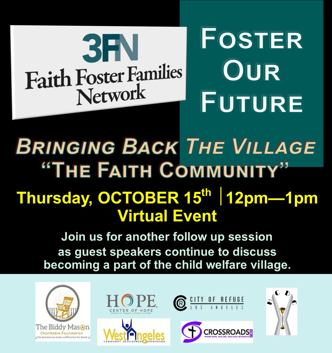 3FN (Faith Foster Families Network) Foster Our Future – Bringing Back ...