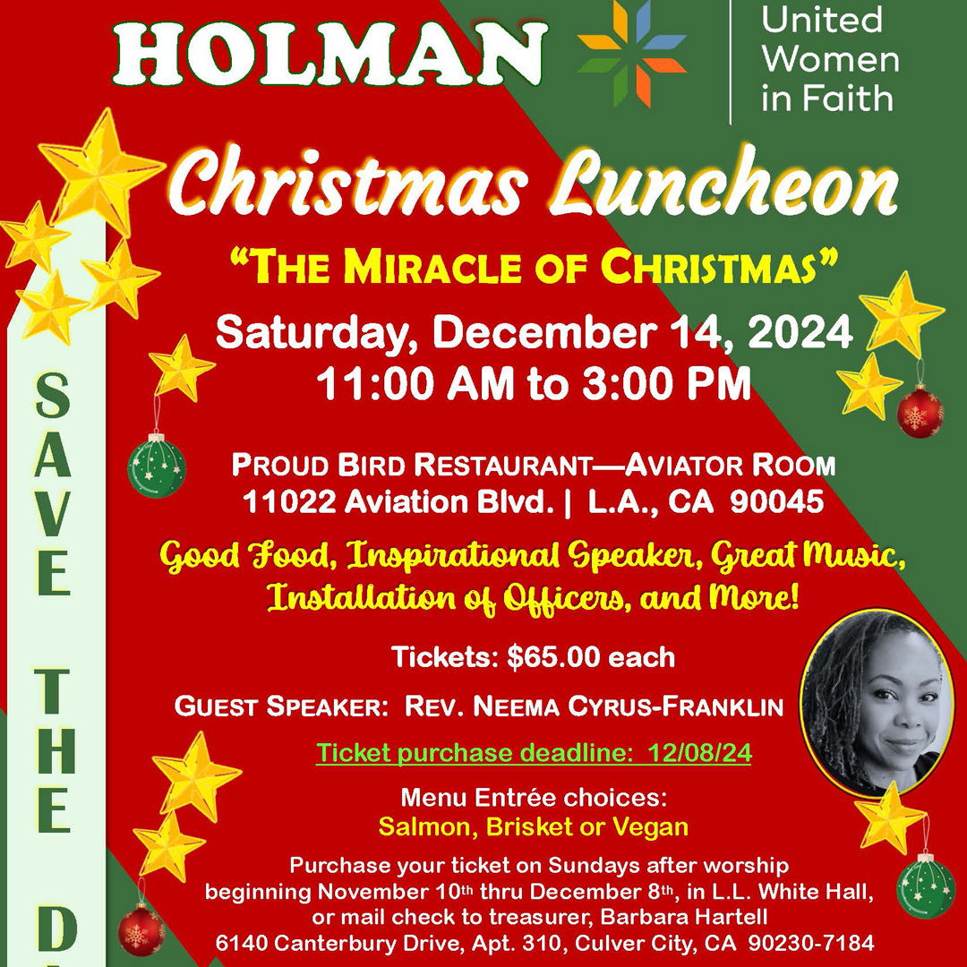 Holman United Women in Faith Christmas Luncheon – December 14, 2024 ...